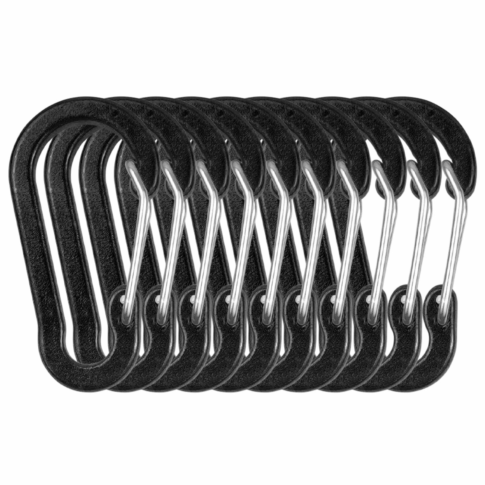 Мини карабины из алюминия 5/10/12 шт. Черный, Black 10pcs