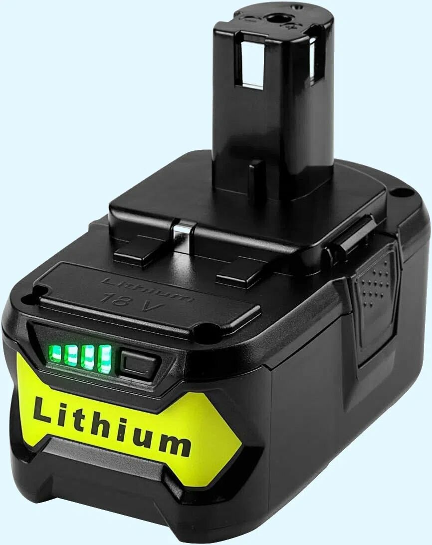 Высокая ёмкость и быстрая зарядка Аккумуляторная батарея Ryobi 18V для электроинструментов Совместимость с моделями P102-P109