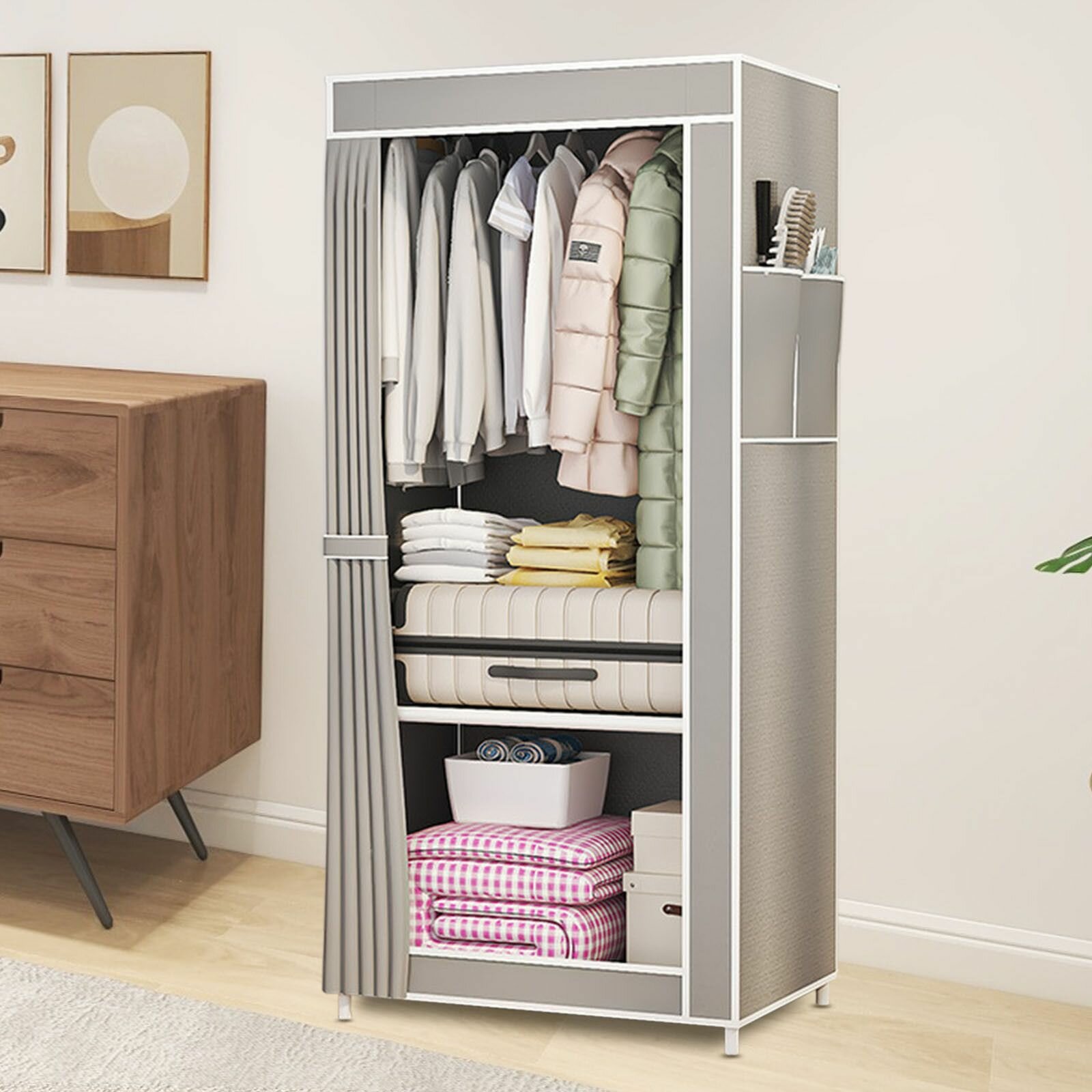 Детский Шкафы для одежды тканевые, шкаф складной,56x44x146 см