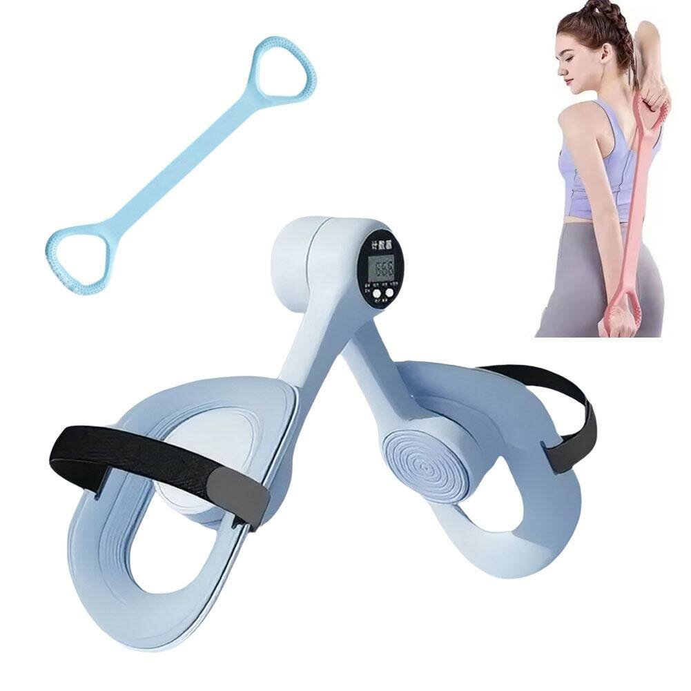 Тренажер для внутренней части бедра и таза с эспандером, умный счетчик, не скользит