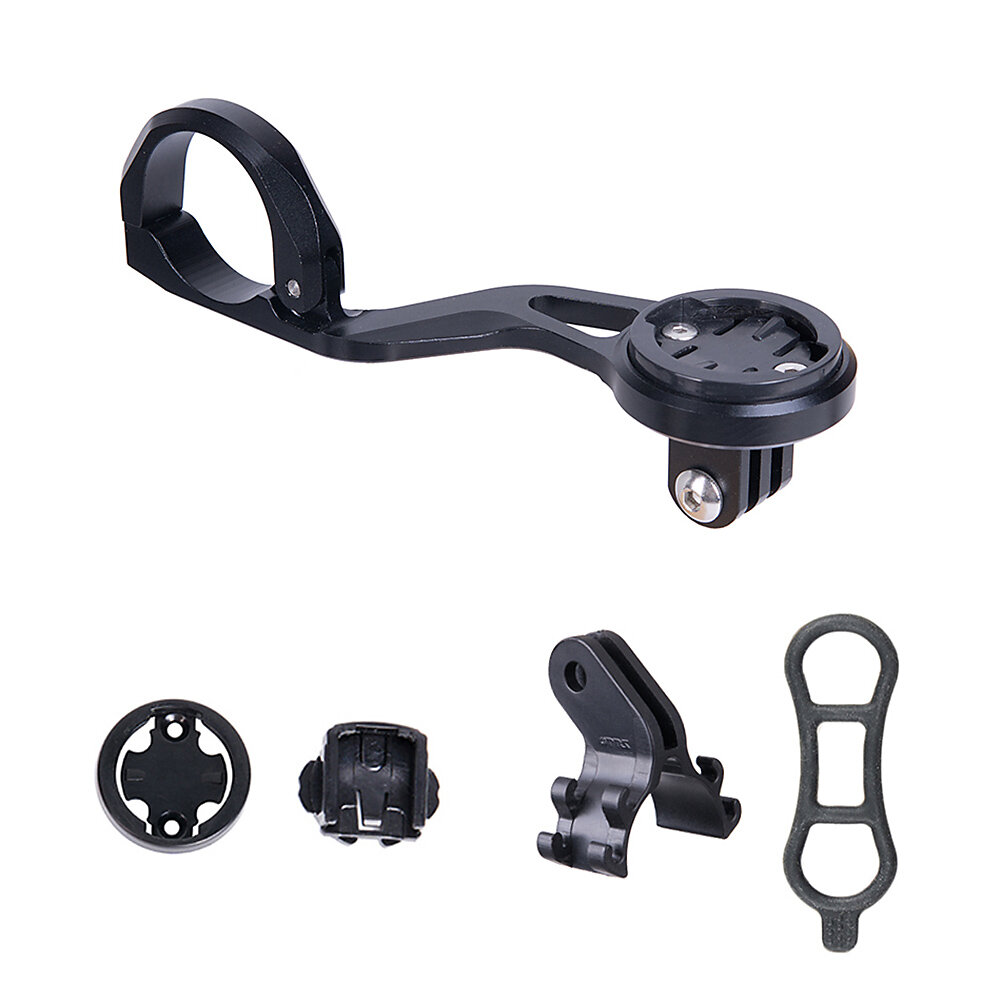 Монтажный держатель для велокомпьютера MTB Garmin/Cateye/Bryton, держатель для спортивной камеры, фонарика, черный/красный, стиль 1 (57*127mm, 53.3g)/стиль 2 (53*115mm, 46.9g), алюминиевый сплав, 1 держатель, 3 адаптера, 1 держатель камеры, 1 держатель