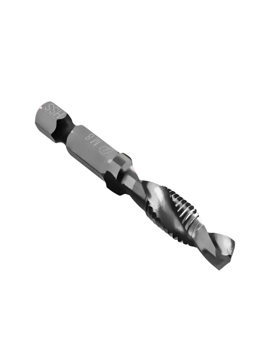 Сверло метчик М8 шаг 1,25, длина 64 мм, хвостовик HEX 1/4