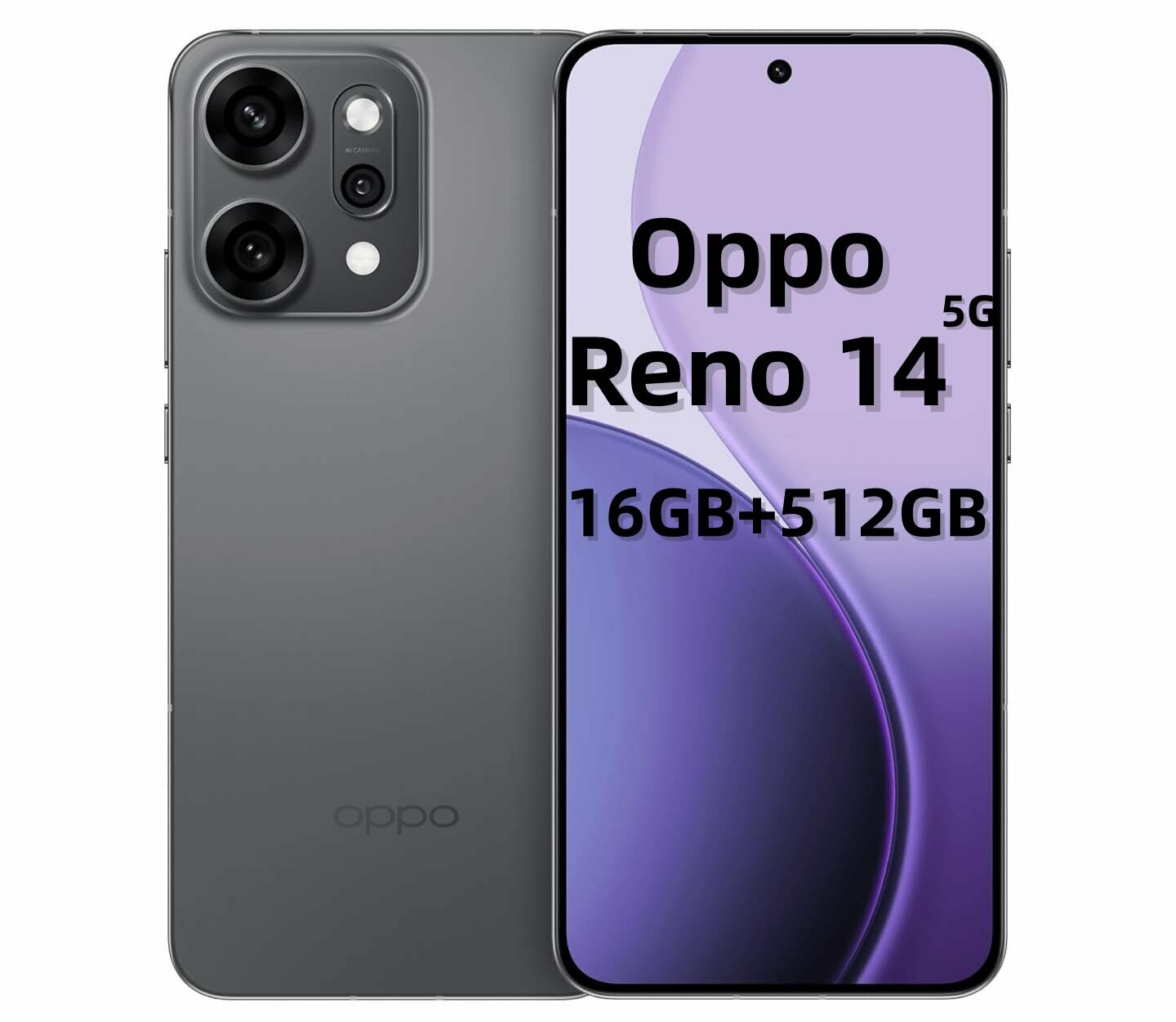 Смартфон OPPO Reno14 5G, 6200 мАч, 16 ГБ+512ГБ, черное, (CN) Русский
