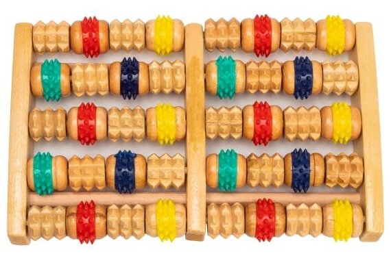 Массажер Bradex KZ 0484 деревянный с резиновыми роликами