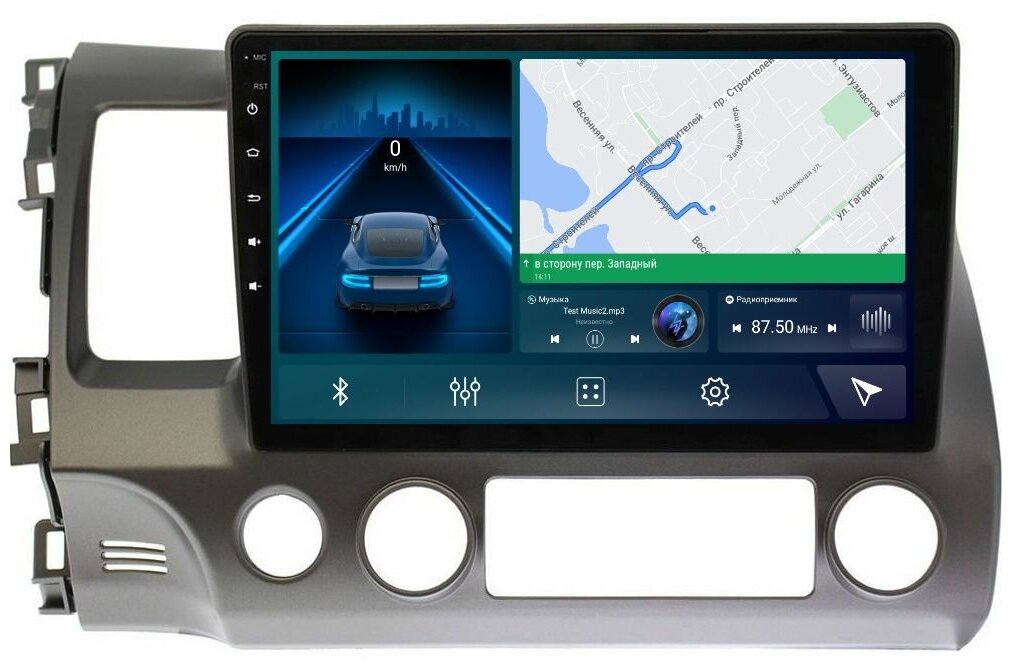 Магнитола CRS-300 Хонда Цивик седан Honda Civic 4D 2005-2011 - Android 13 - Процессор 8 ядер - Память 4+64Gb - Carplay - DSP 36 полос - 4G(Sim)