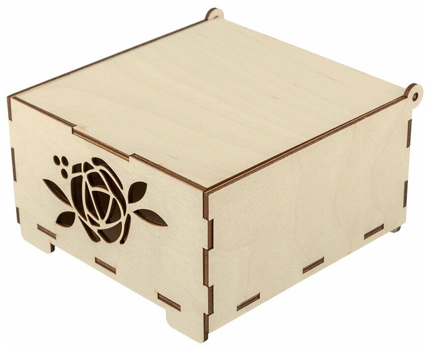 Заготовки и основы Mr. Carving ВД-292 Шкатулка "Романтика" фанера 14 x 14 x 8 см .