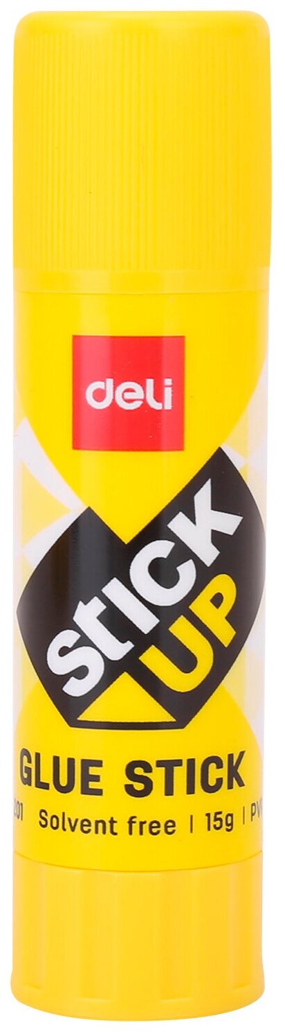 Набор из 12 штук Клей-карандаш Deli EA20110 15гр корпус желтый ПВП дисплей картонный усиленный Stick UP