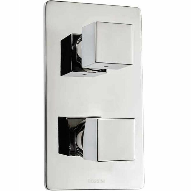 Смеситель для душа Bossini CUBE, встраиваемый (внешняя часть), с девиатором 1/2/3/4/5, цвет хром (Z00062.030)