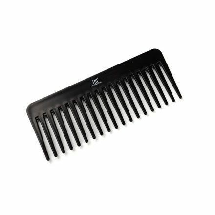 Расческа-гребень TNL Professional широкая с редкими зубьями, 155 мм, черная (385202)
