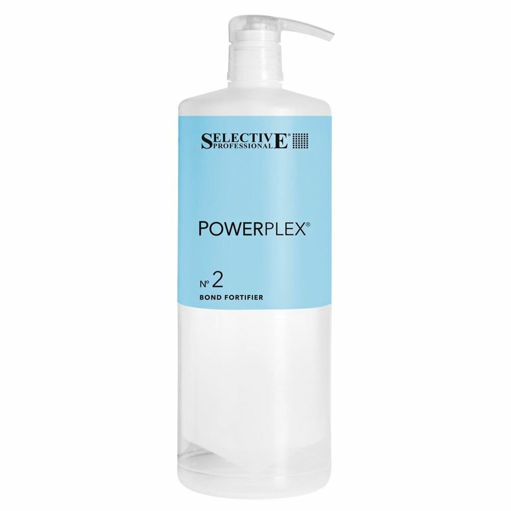 Эмульсия Selective Professional Powerplex Powerplex №2 Bond Fortifie, Шаг 2. Укрепление связей. Двухшаговая процедура укрепления, защиты, питания и увлажнения волос, 1000 мл