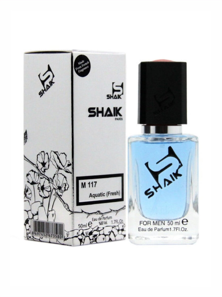 Вода Shaik M117 "Aquatic (Fresh)", фужерная, водяная, мужская, 50мл