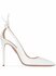 Туфли Aquazzura Bow Tie 105, размер 37.5, бежевый/белый