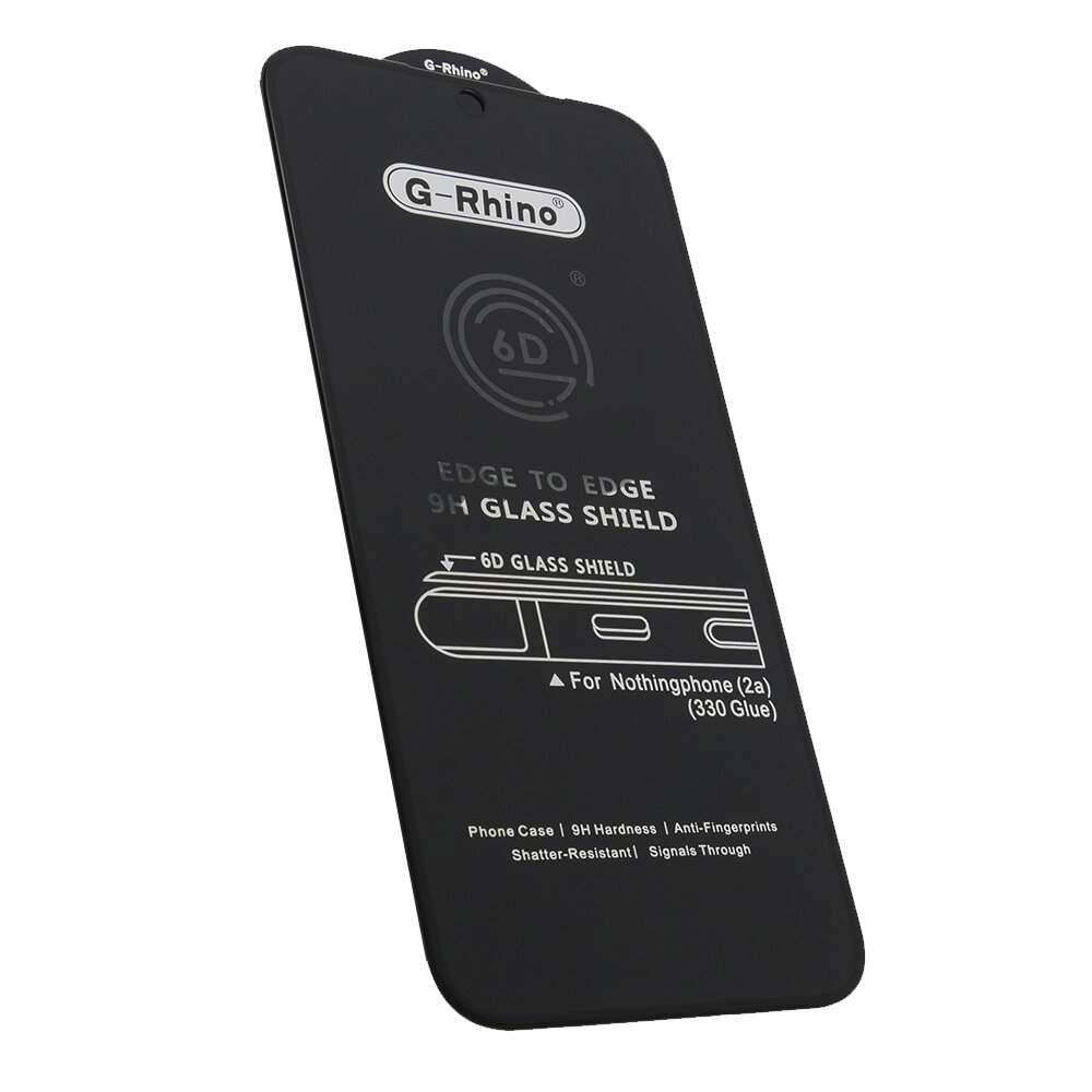 Защитное стекло 6D G-Rhino для Nothing Phone 2a, черная рамка