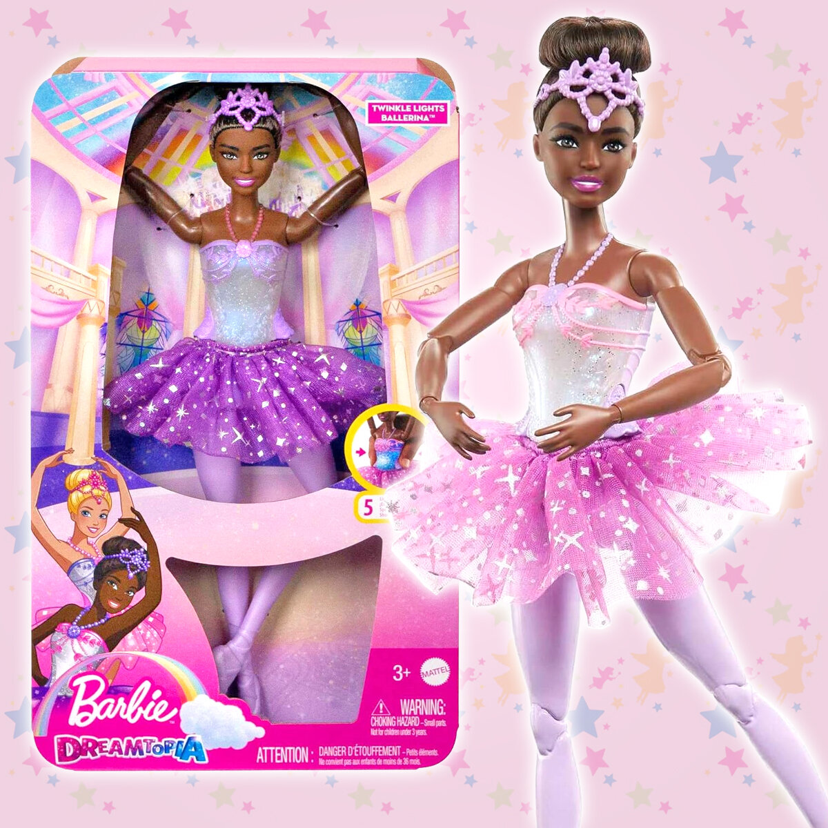 Кукла Барби коллекционная Балерина блестящая с тиарой, брюнетка