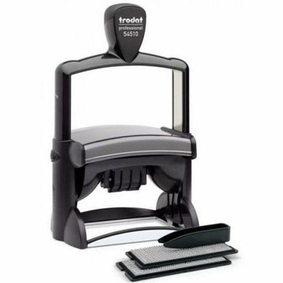 Датер самонаборный, 8-строчный 85х55мм русский и латинский шрифты, банковский Trodat Professional 54510