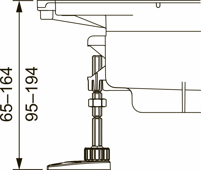 TECE Комплект опор TECEdrainprofile для сифона. регул 95-194 мм, компл-3 монт опоры с крепл и колпач
