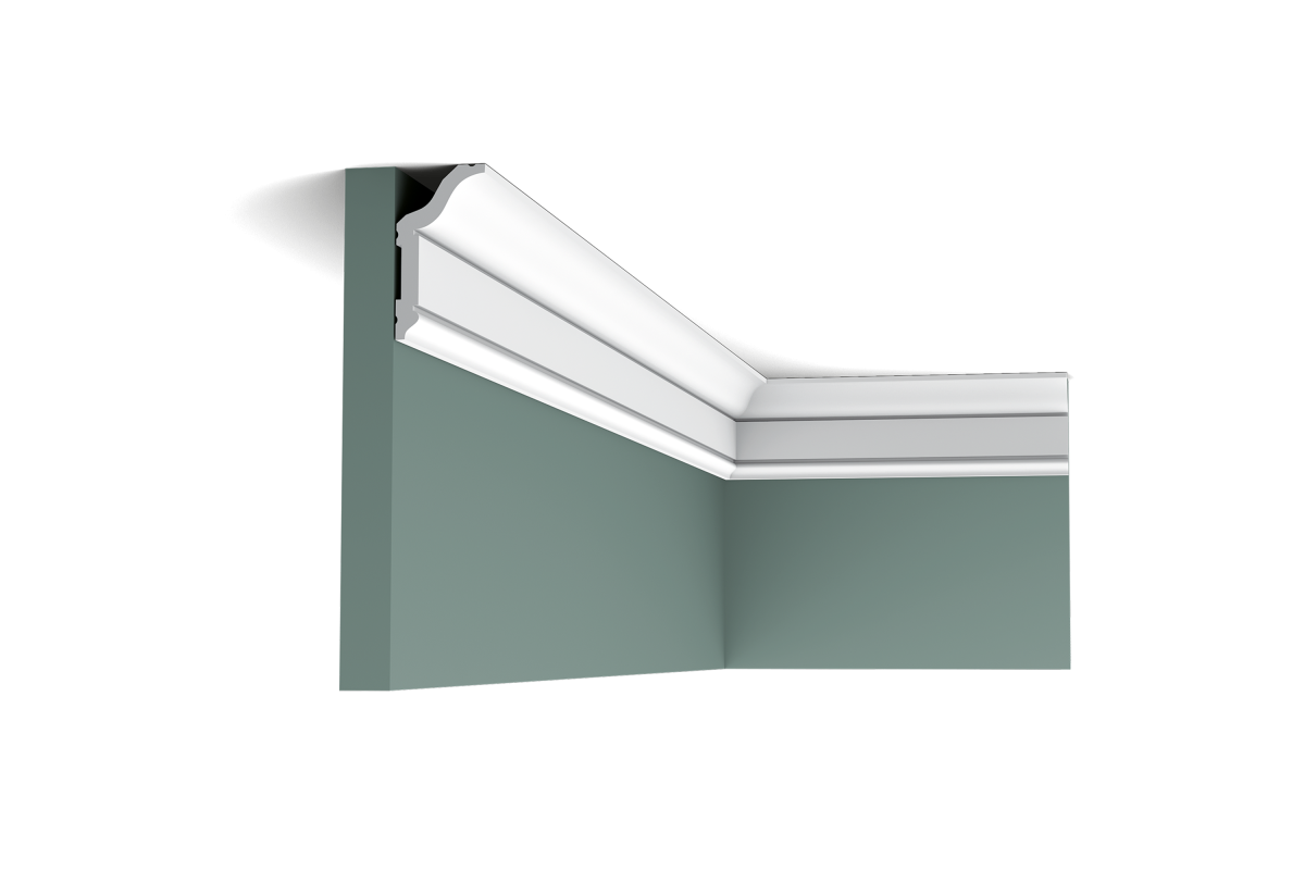 Карниз потолочный 35x60 мм плинтус для натяжного потолка Перфект CX 141-2 метра под покраску дюрополимер