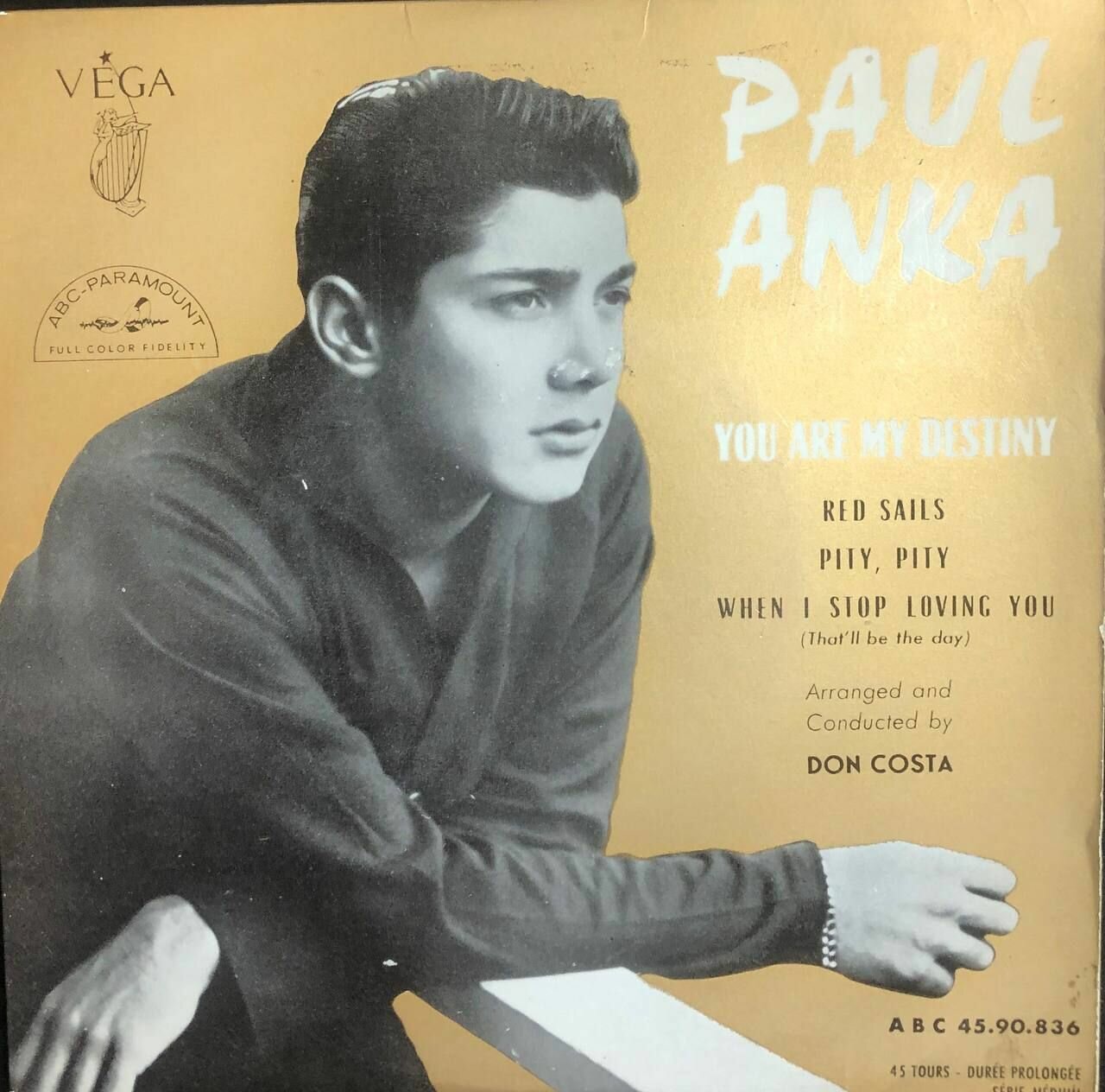 Paul Anka - You Are My Destiny (7", 1LP Франция, 1958, EX/EX)