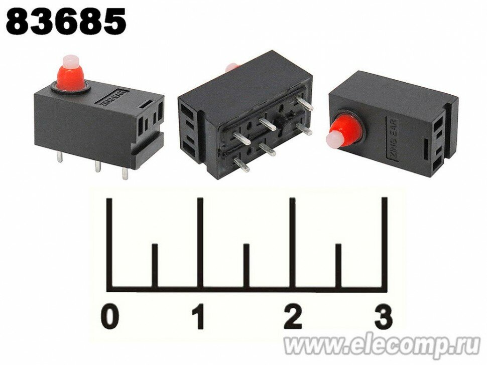 Кнопка тактовая влагозащищенная КВБ307-150PA черная (38-0047)