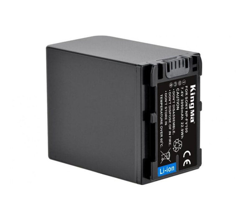 Аккумулятор Kingma NP-FV100, для Sony, Li-ion, емкость 3090мАч