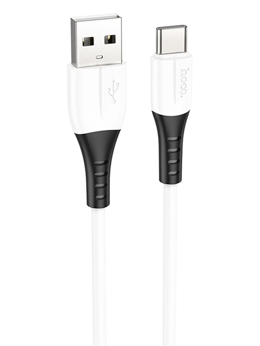 Дата-кабель USB универсальный Type-C Hoco X82 (силикон) (белый)