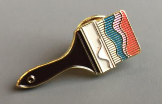 Подписные издания Значок эмалированный, Большая красная кисть sela