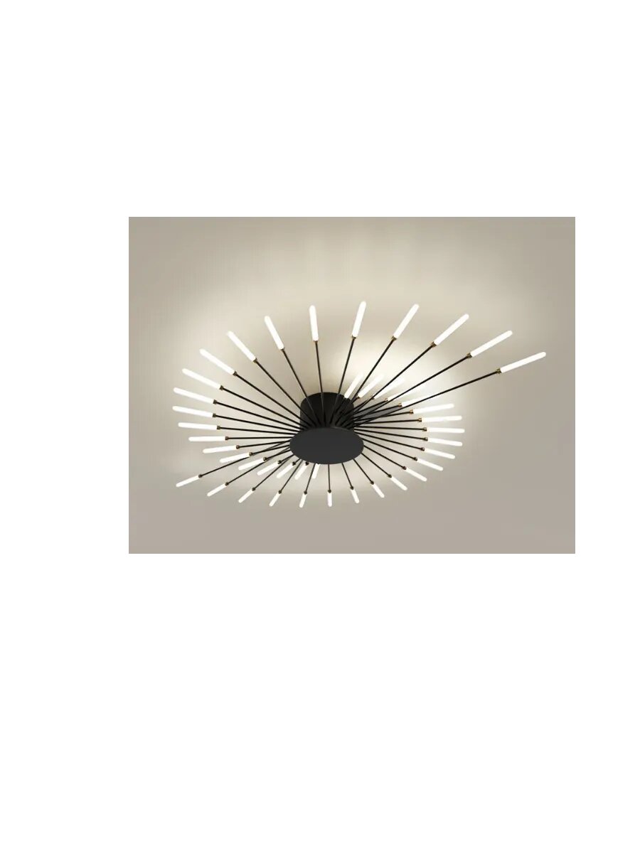 Люстра newrgy lighting P1078-42black, черный, античное золото, белый, цоколь LED, свет нейтральный белый, для кабинета