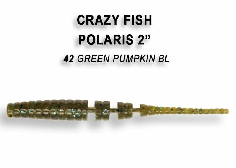 Силиконовая приманка Crazy Fish Polaris 1.8" 5-45-42-6 (аромат кальмар)