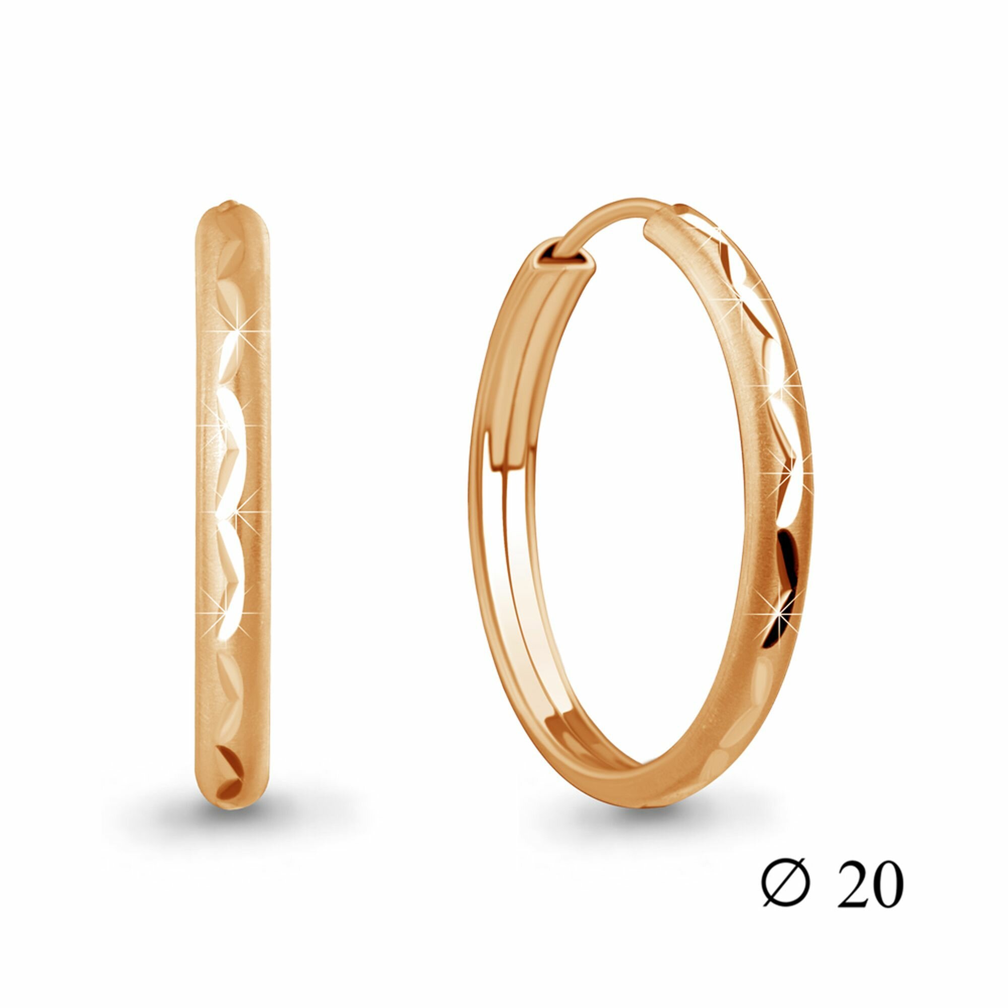 Серьги конго, серебро, 925 проба, золочение