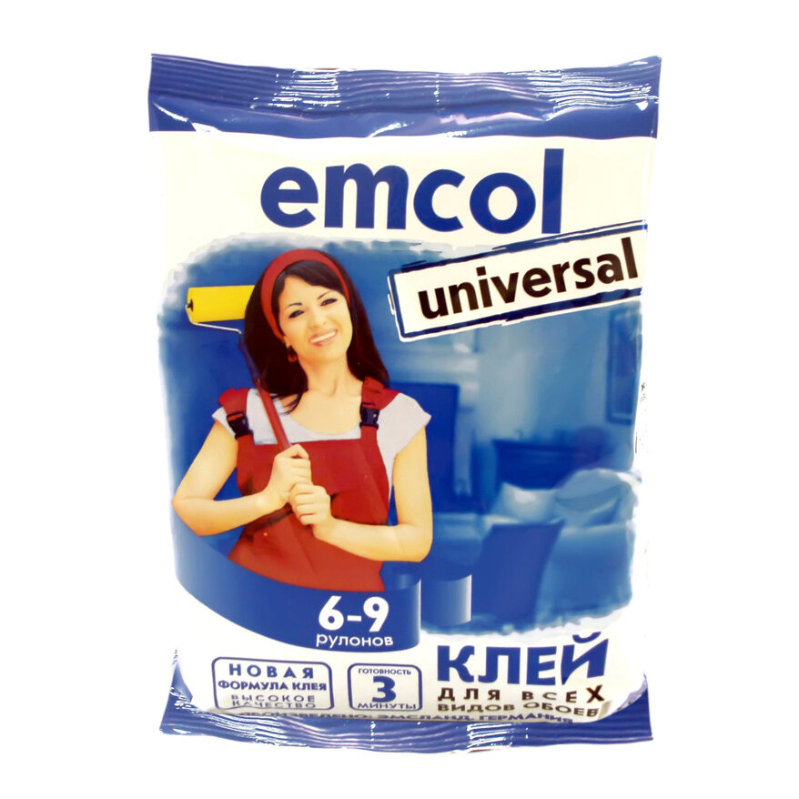 Клей обойный универсальный 0,2кг - для наклеивания всех типов обоев. Обеспечивает высокую прочность приклеивания и противогрибковую защиту, не образует комков.