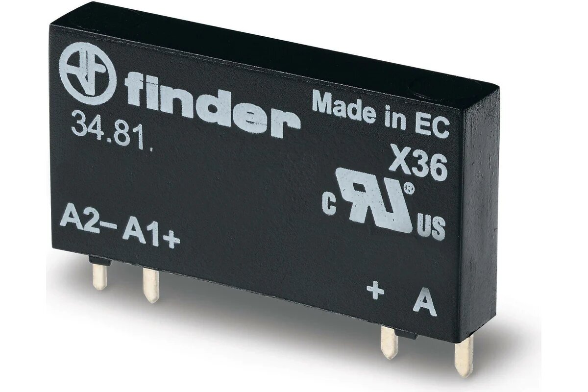 Finder ультратонкое твердотельное реле 24V DC, выход 1NO 6A, вход 1,5-24V DC