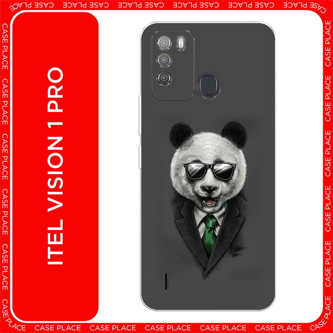 Чехол на Itel Vision 1 Pro / Ител Визион 1 Про с принтом Деловая панда