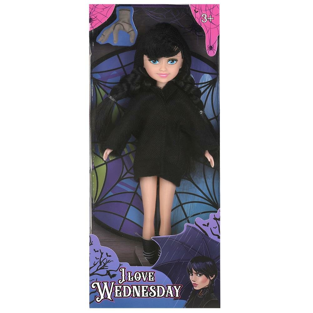 Кукла Я люблю Уэнсдей, в платье, 23 см. Likee Girl LG23-ILW-3-RU