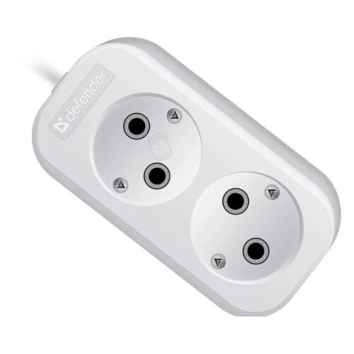 Сетевой удлинитель Defender B220, 3м, белый [99271]
