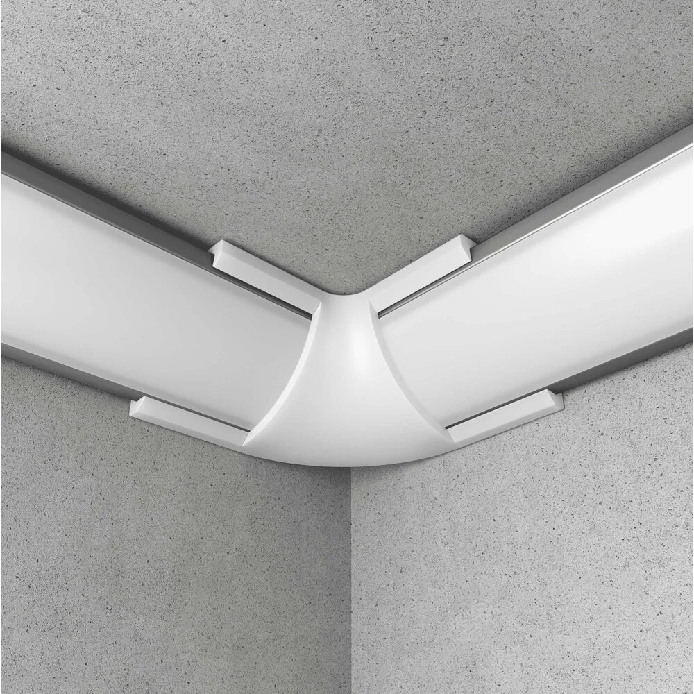 Угловой соединитель для углового профиля для светодиодной ленты geniled белый 12201_white_ch