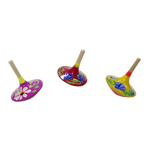 Детский волчок RNToys, с росписью, для развития моторики, 1-3 лет