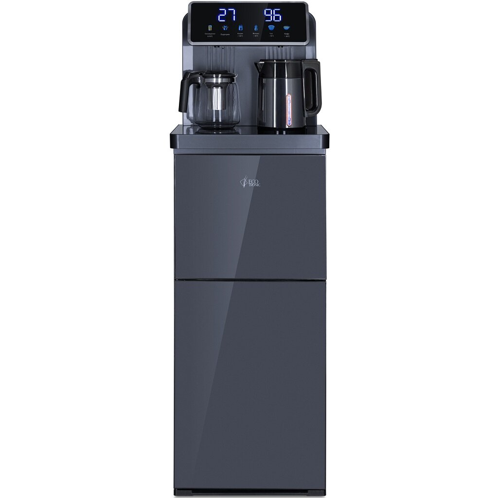 Кулер с чайным столиком Тиабар Ecotronic TB35-LFR dark grey с холодильником