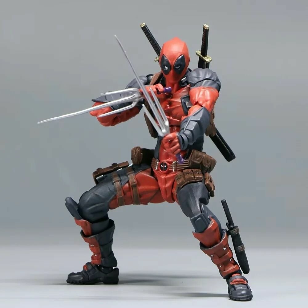 Кшн-фигурка Дэдпул 2.0 Amazing Yamaguchi серая подвижная мутант Kaiyodo Уэйд SHF модель