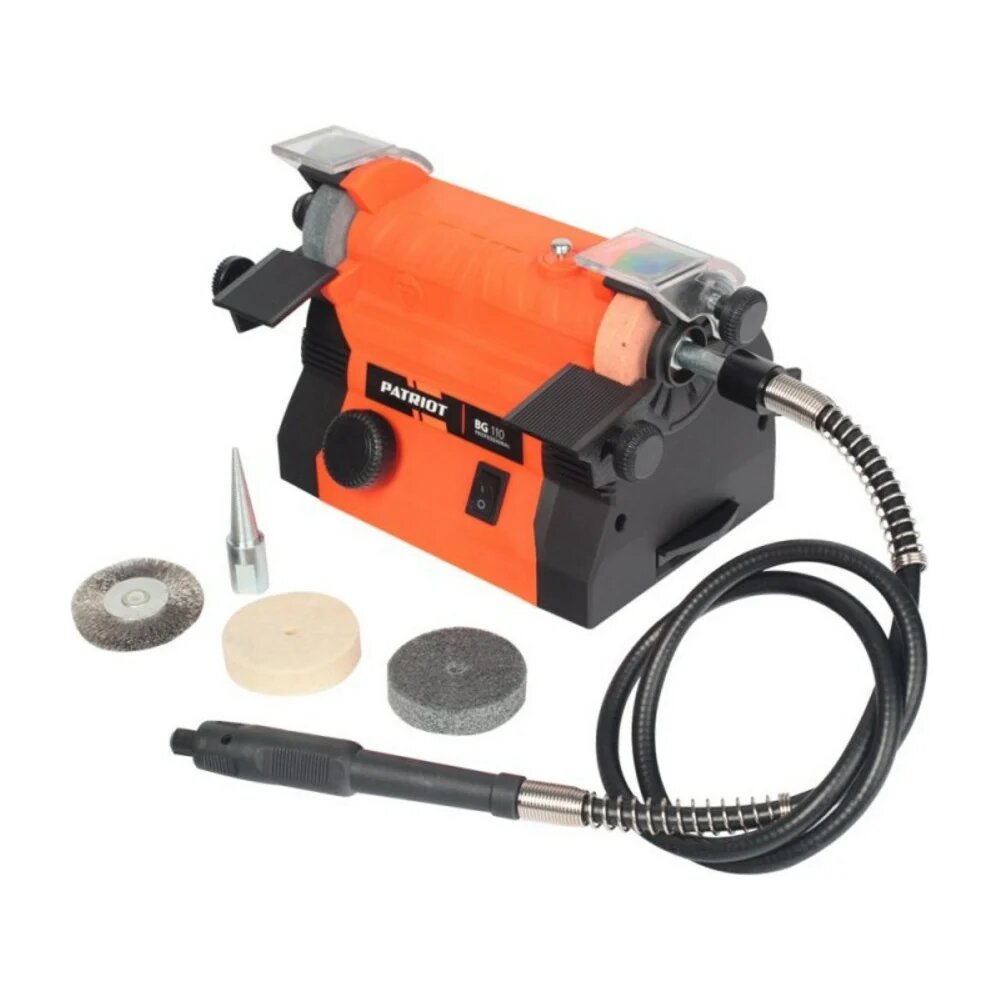 Точильный, Patriot, многофункциональный станок Patriot BG110 160301503, инструмента и прозрачные кожухи, оснащается