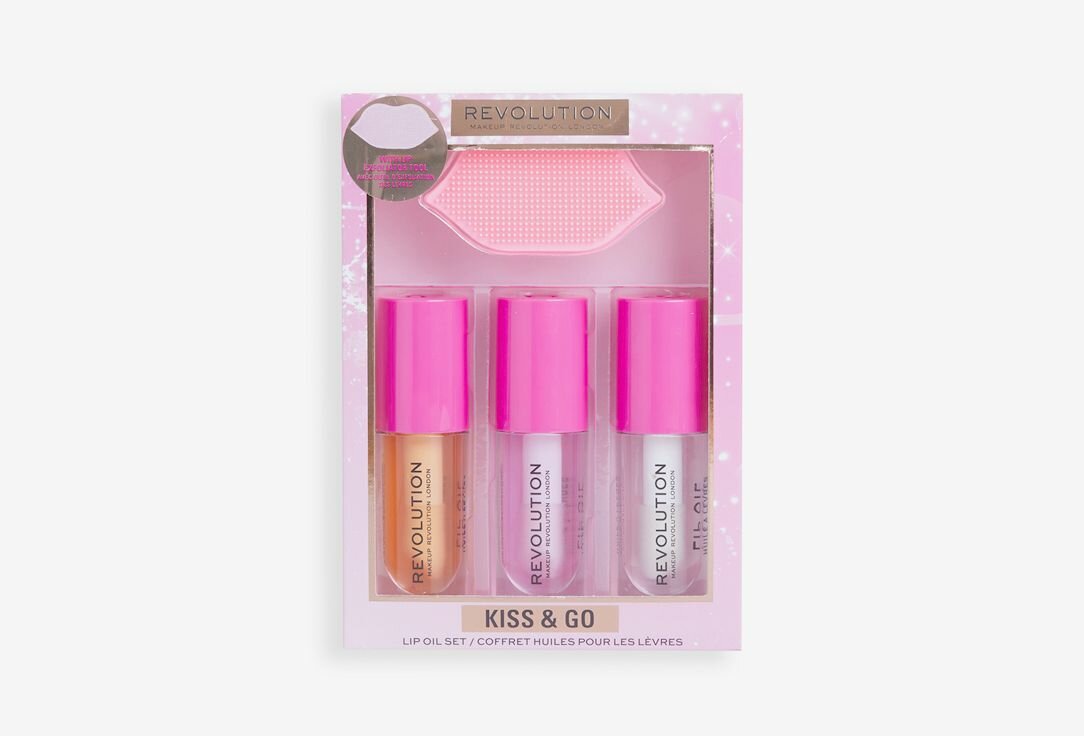 Подарочный набор MAKEUP REVOLUTION Kiss & Go Lip Oil Set