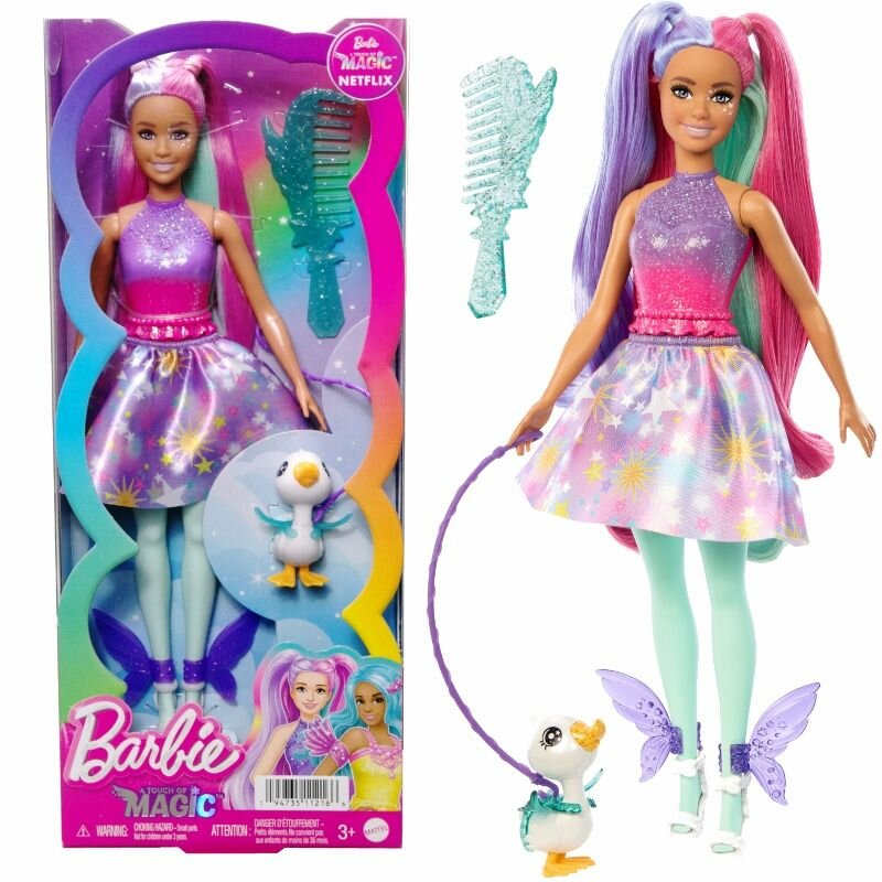 Кукла Barbie Mattel A Touch of Magic - Щепотка волшебства - Glif Rocky: Глиф в сказочном наряде с животным HLC35