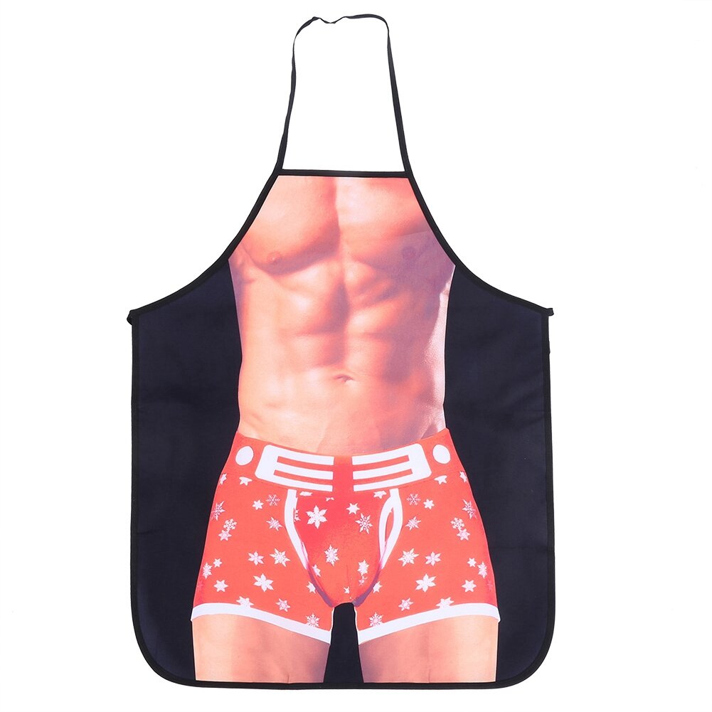 3D Funny Cooking Apron Sexy Man Woman Waterproof (Gym Man)