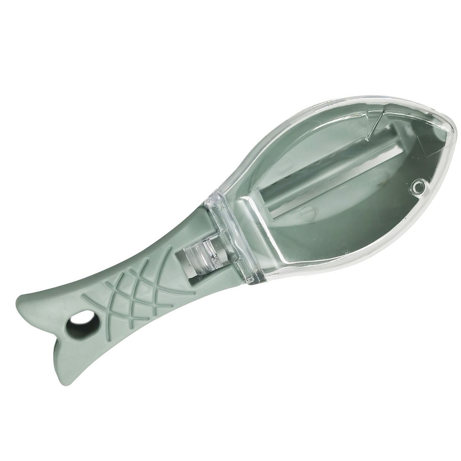 Удлинитель для удаления чешуи рыбы, инструмент для удаления чешуи рыбы, нож для удаления чешуи с крышкой для домашней кухни, материал PP, вес около 40 г/1.4 унции, количество 1 штука