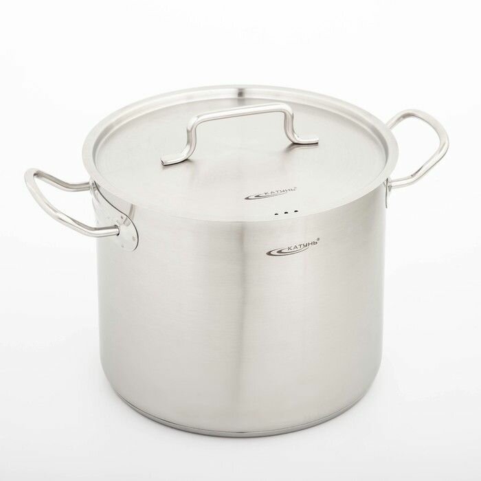 Кастрюля Катунь Общепит, 9 л, d 24 см, h 20 см, капсульное дно, металлическая крышка