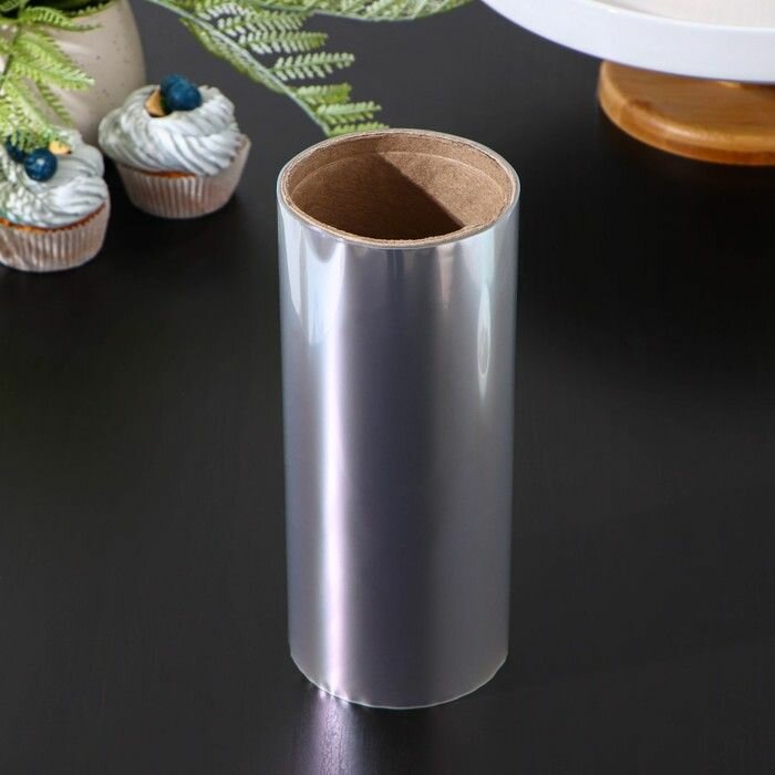 Лента бордюрная для обтяжки тортов Доляна 40 мкр, 200 мм, 10 м