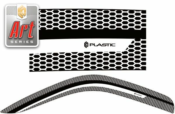 Ветровики дверей Серия "Art" серебро ГАЗ ГАЗель Год выпуска 2004-н. в.