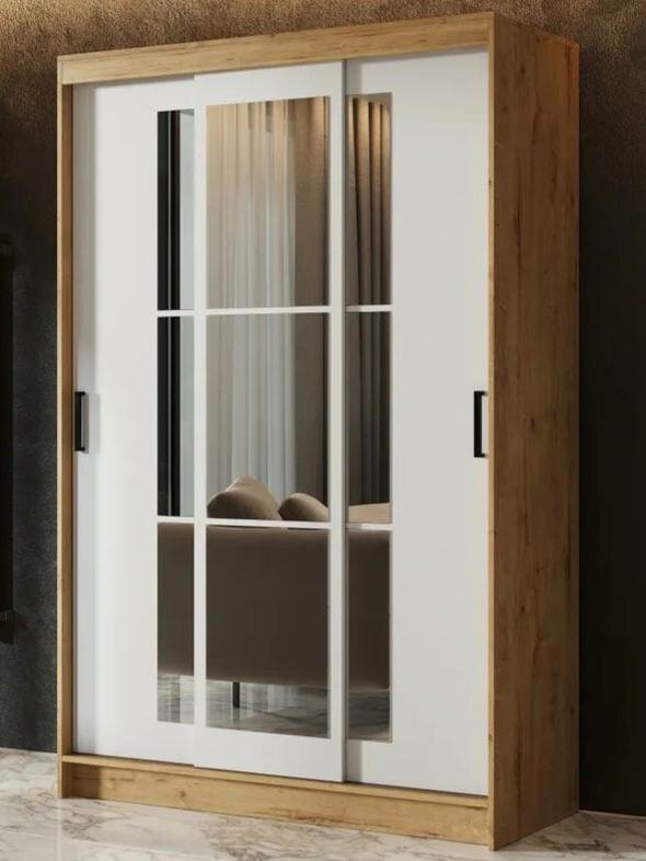 Шкаф-купе Мебельная Фабрика "Рай" "ТАЙМ-2", ЛДСП, 131x200x50 см