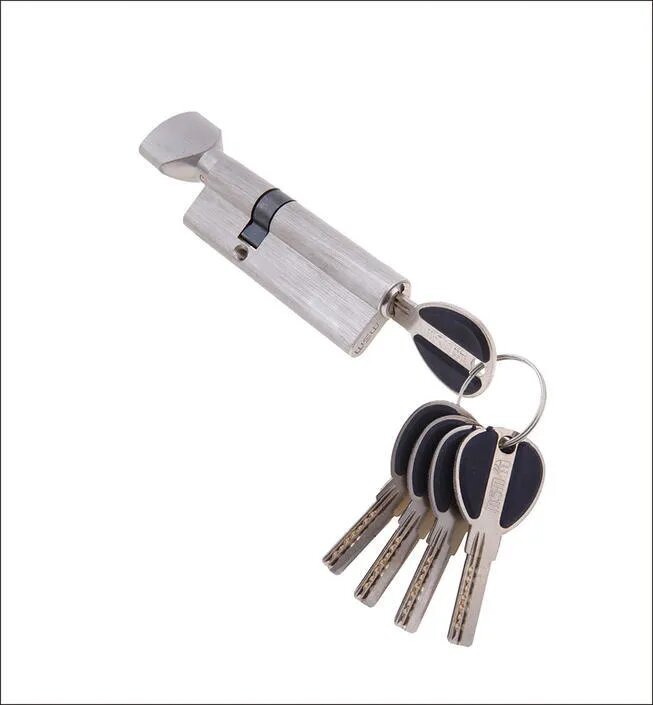 Цилиндрованный механизм MSM CW30/60mm SN с поворотной вертушкой, матовый никель (в комплекте 5 перфорированных ключей)