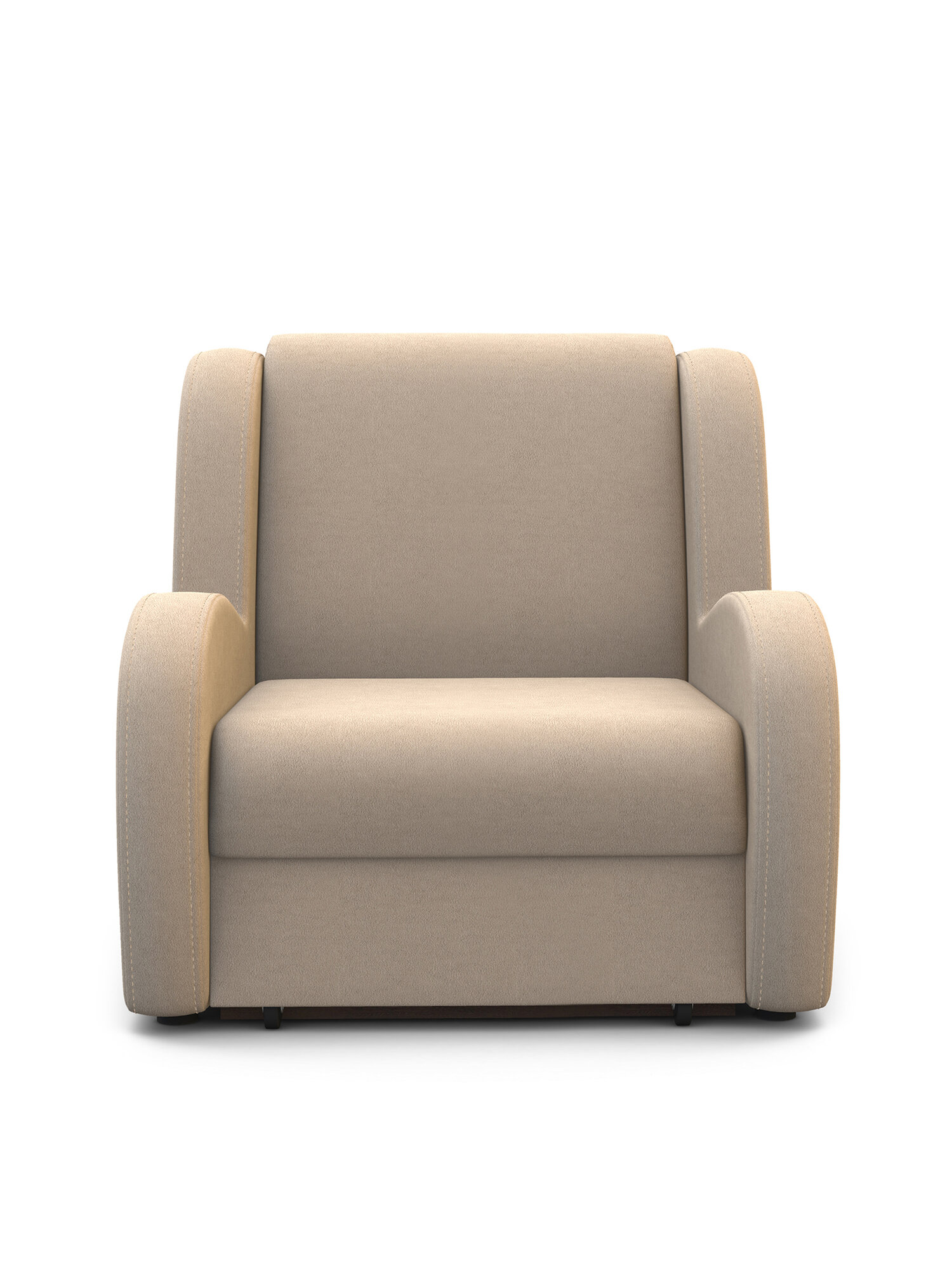 Кресло-кровать Барон, спальное место 90х194 см, механизм аккордеон, велюр бежевый