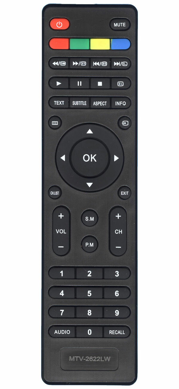 Универсальный пульт Huayu KT1045 (MTV-2622LW) ic, черный, для телевизора Mystery, Helix
